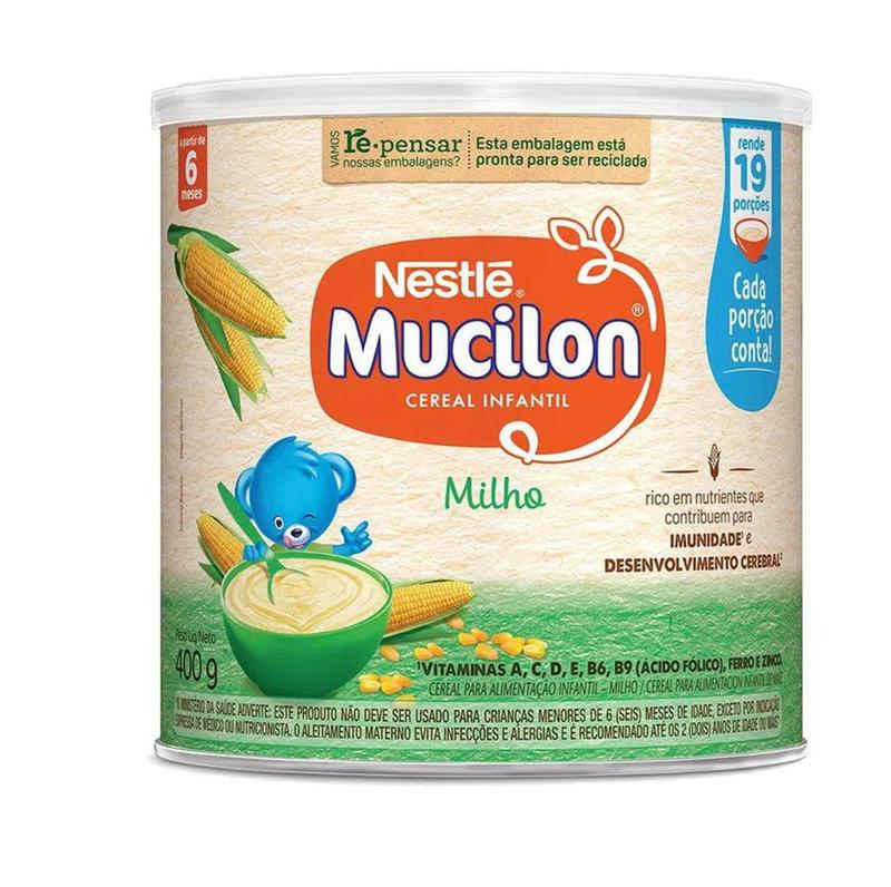 Mucilon Cereal Nestle Milho Infantil Lata 400g - Cereal Infantil ...