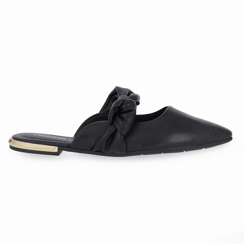 Mule Ana Salto Baixo Preto - PICCADILLY - Mule Feminino - Magazine Luiza