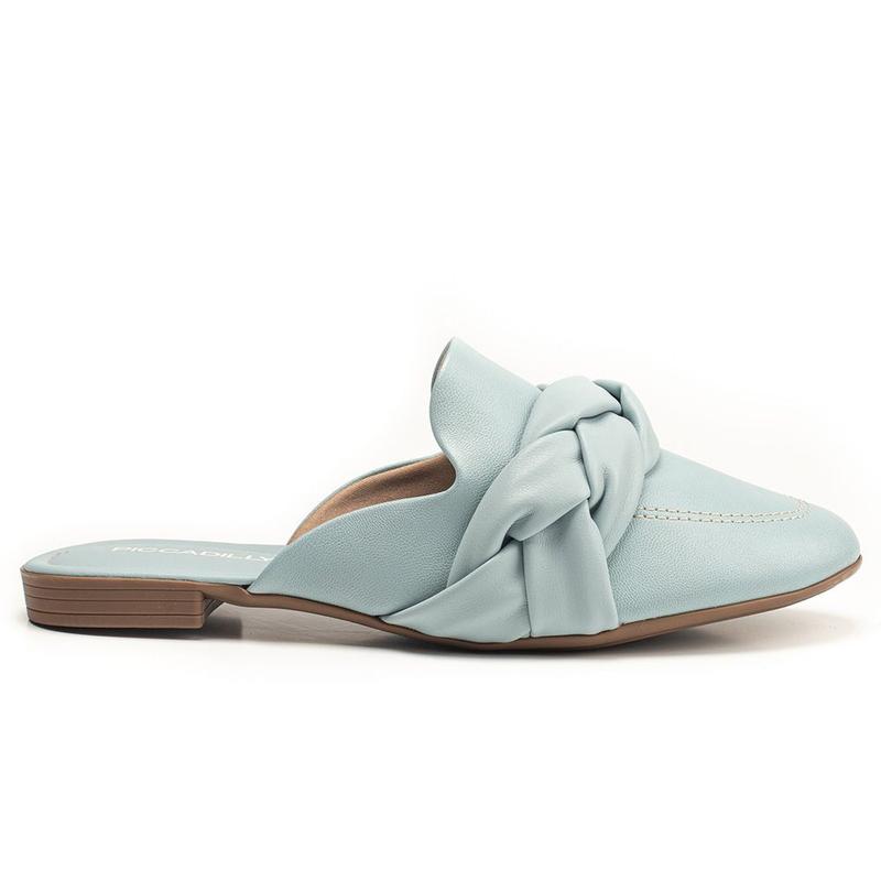 Mule Antonela Piccadilly Salto Baixo Azul Sky - Mule Feminino ...