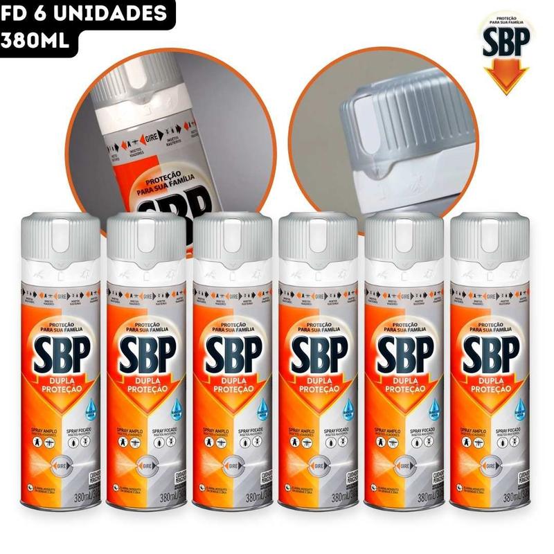 Multi Inseticida Aerossol Spray Dupla Proteção SBP - 380ml - FD 6 ...