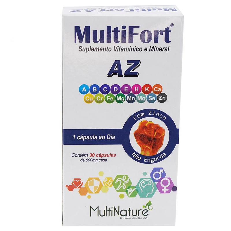 MultiFort AZ 30 Cápsulas MultiNature - Multivitamínico / Polivitamínico ...