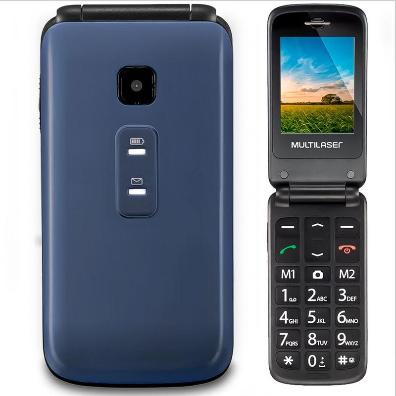 Multilaser Flip Vita Dual SIM 32 MB azul 32 MB RAM - Celular Básico - Magazine Luiza