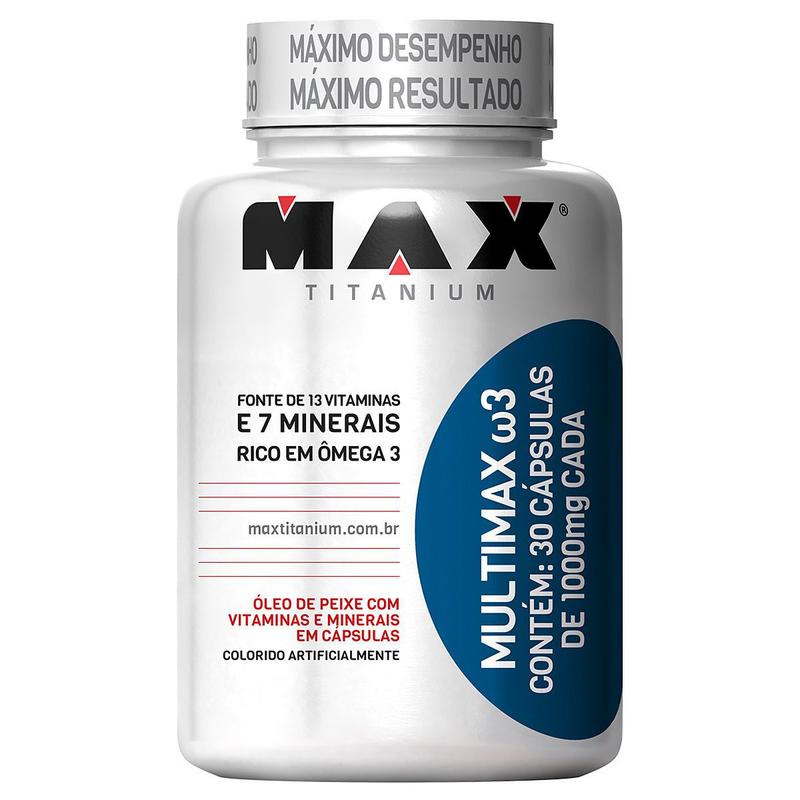 Multimax W3 Ômega3 (30 Caps) - Max Titanium - Fitoterápicos e Vitaminas ...