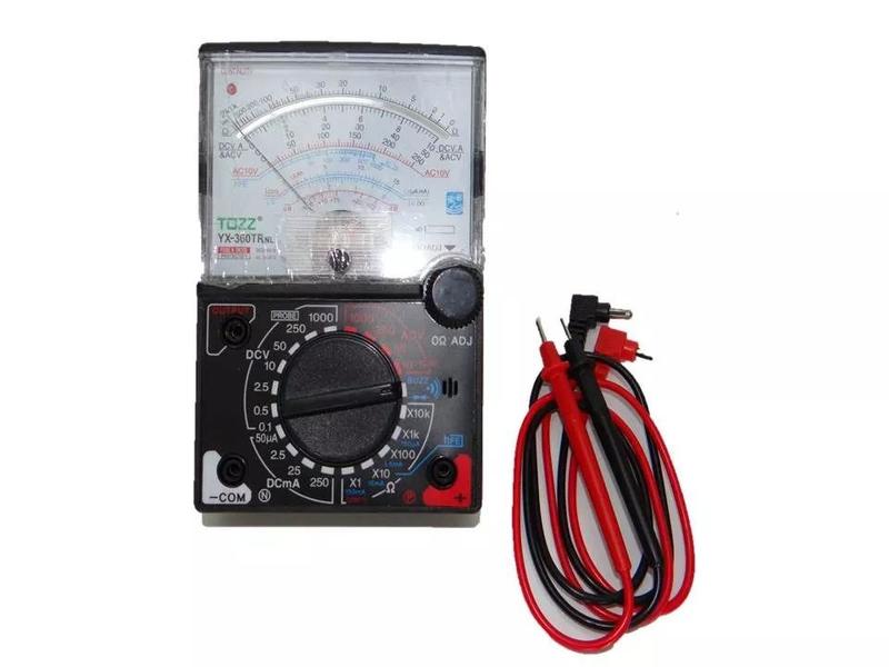 Multimetro Analógico 20m YX-360 TRN C/ Buzzer e Led Baterias Tozz ...