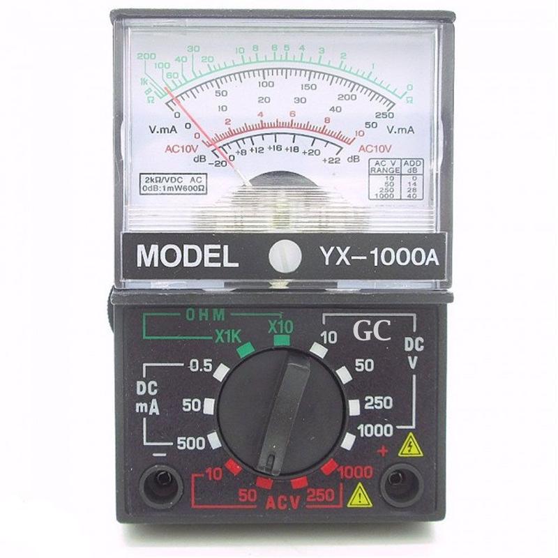 Multímetro Analógico de Bolso Mini YX-1000A - GC - Multímetro ...