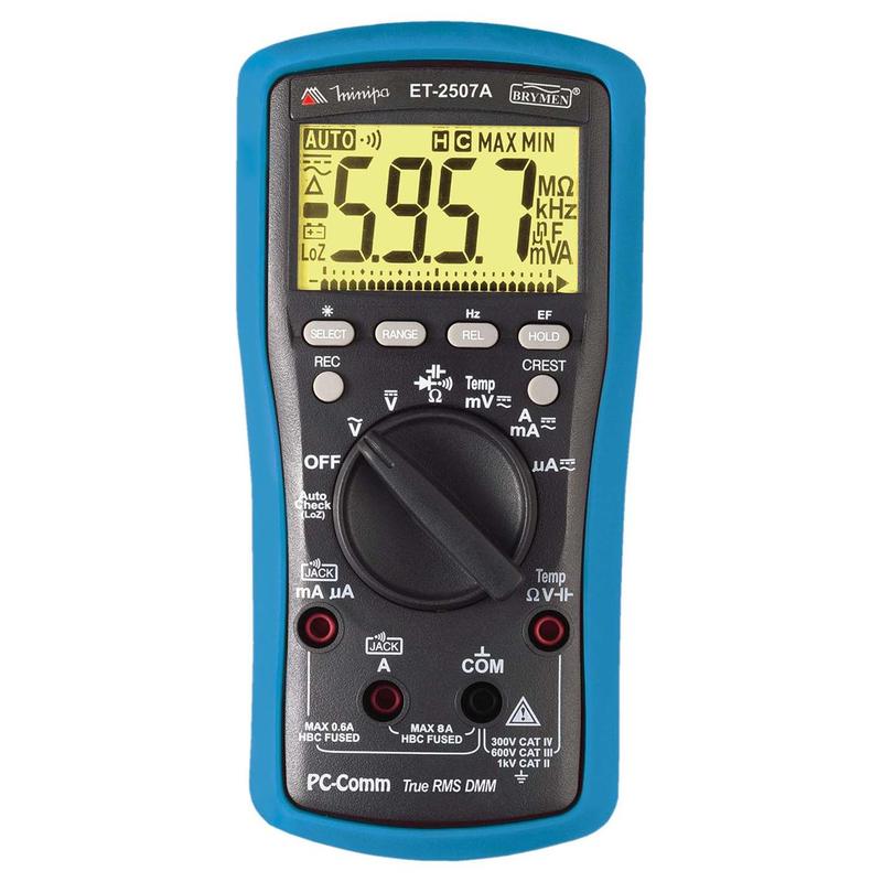 Multímetro Digital Automático Preto E Azul Et2507a Minipa - Multímetro ...
