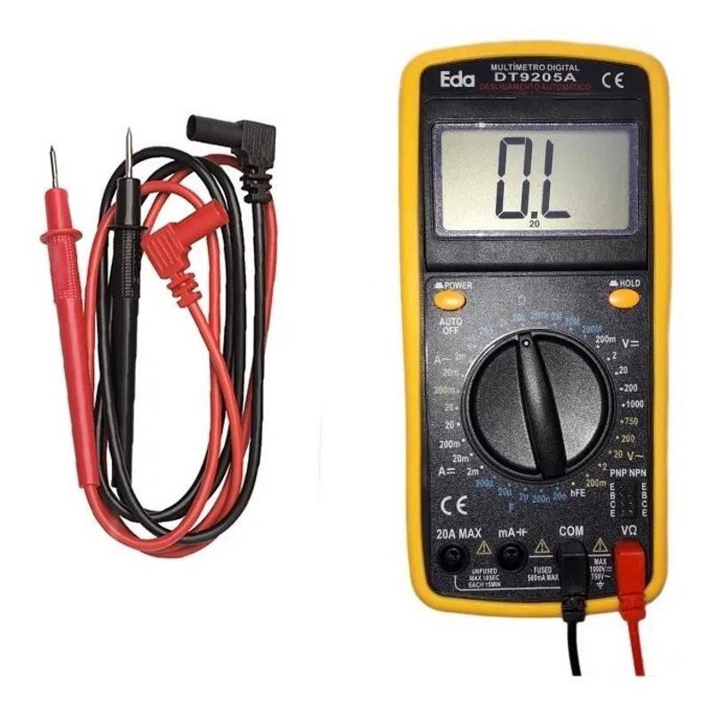Multimetro digital dt-9205a c/ capacimetro beep profissional - EDA ...