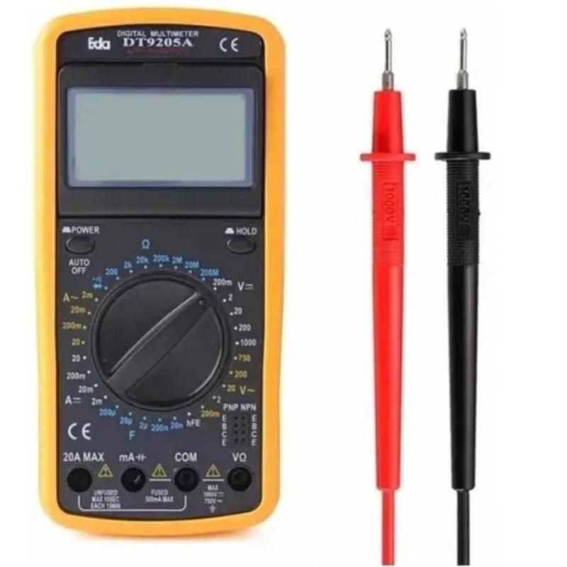 Multimetro Digital Dt-9205a C/ Capacimetro Beep Sonoro - Digital ...