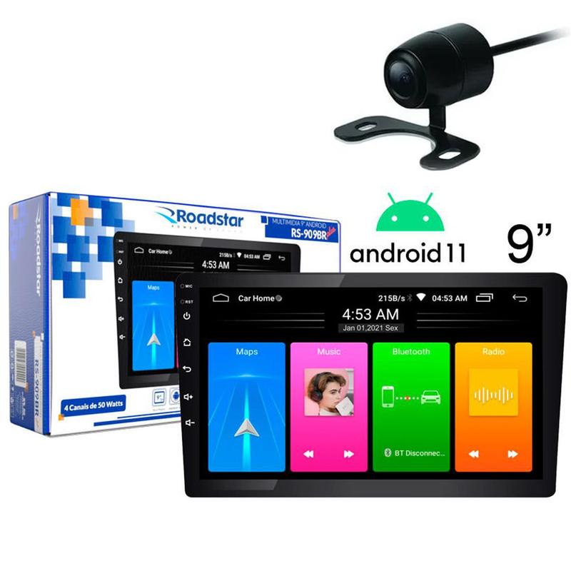 Multimídia Roadstar Android 9" Rs-909br plus Espelha Camera - Central Multimídia Automotiva ...