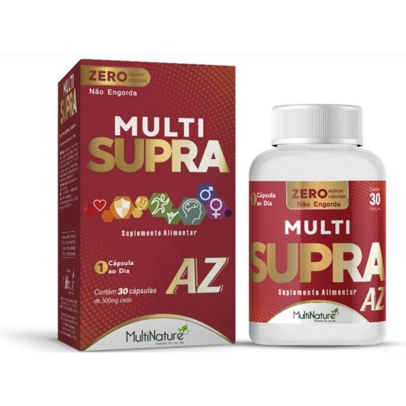 Multivitaminico A/Z - 30 Cápsulas MultiSupra Multinature VITAMINAS E MINERAIS - Multivitamínico ...