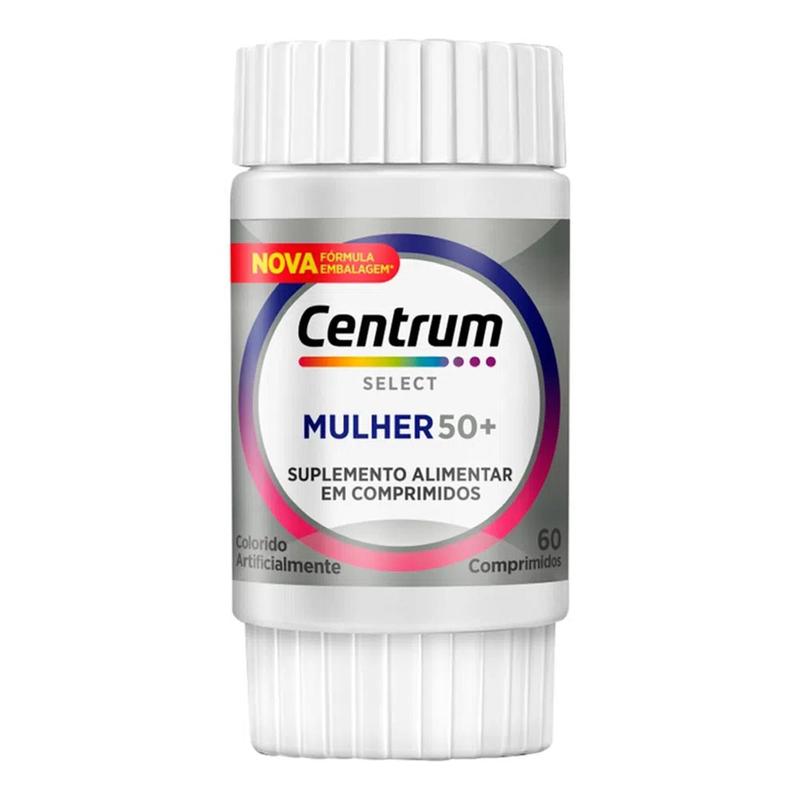 Multivitaminico Centrum Select Mulher 50 + Vitaminas de A a Z 60 Comprimidos - Multivitamínico ...