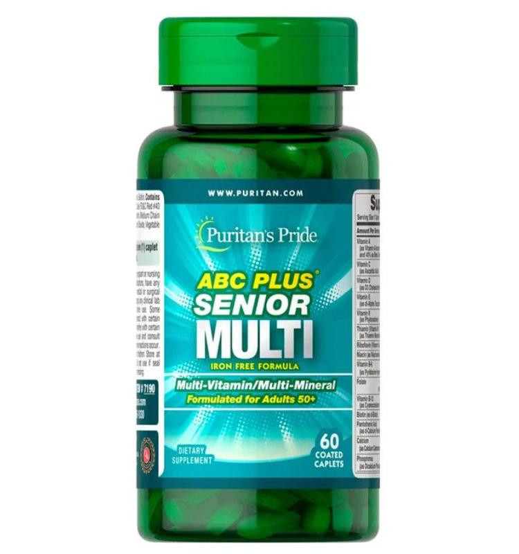 Multivitamínico Multimineral, ABC Plus Sênior, 60 Capsulas, Puritan's ...