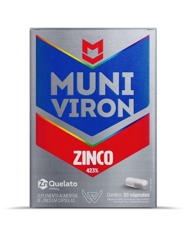 Muniviron Zinco 423% Prowin com 30 capsulas - Multivitamínico ...