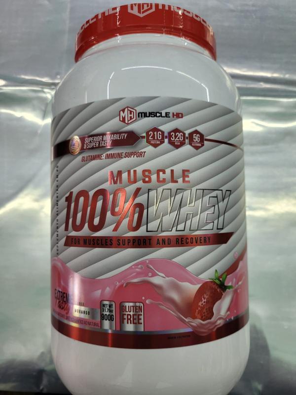 Muscle 100% whey pt 900gr morango - MUSCLE HD - Massa Muscular ...