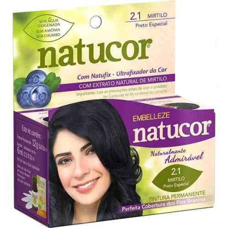 Natucor Tinta 2.1 Mirtilo Preto Especial 12g - Tinta de Cabelo ...