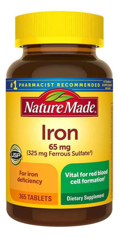 Nature Made Ferro Iron 65mg 365 Tabletes Original Importado ...