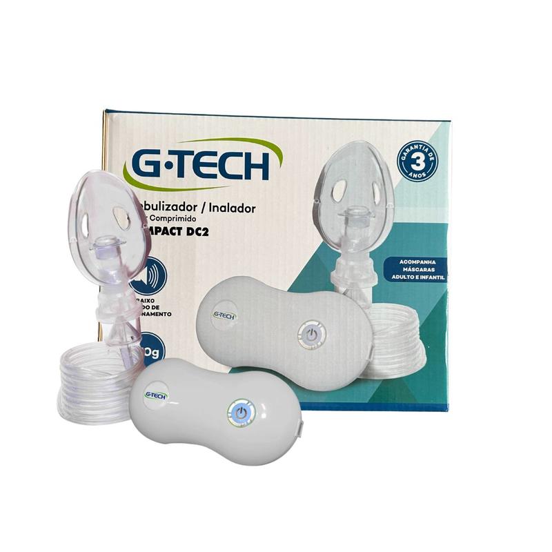 Nebulizador inalador portatil g tech DC2 compressor compact 100v/240v ...