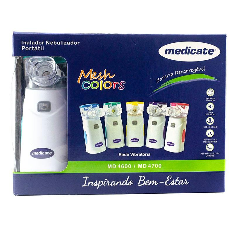Nebulizador Portátil Air Mesh Colors MD4700 Medicate - Verde ...