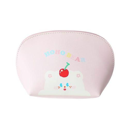 Necessaire para cosméticos modelo concha hoho bear cor rosa - MINISO ...