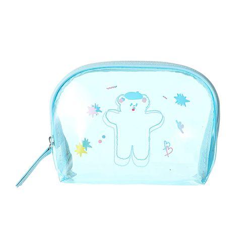 Necessaire para cosméticos modelo hoho bear concha cor azul - MINISO ...