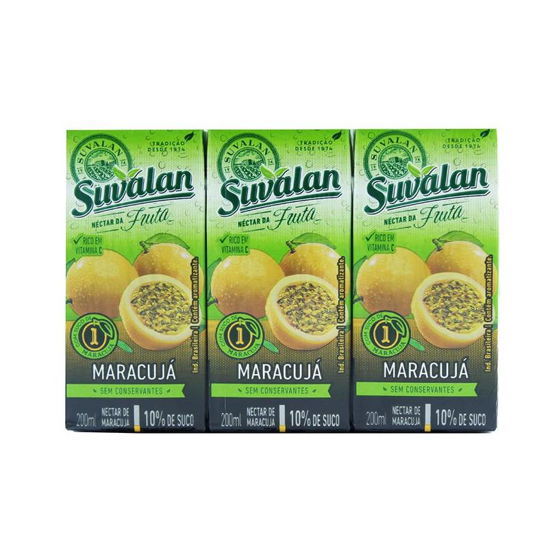 Nectar de Maracujá Suvalan 3x200ml - Suco - Magazine Luiza
