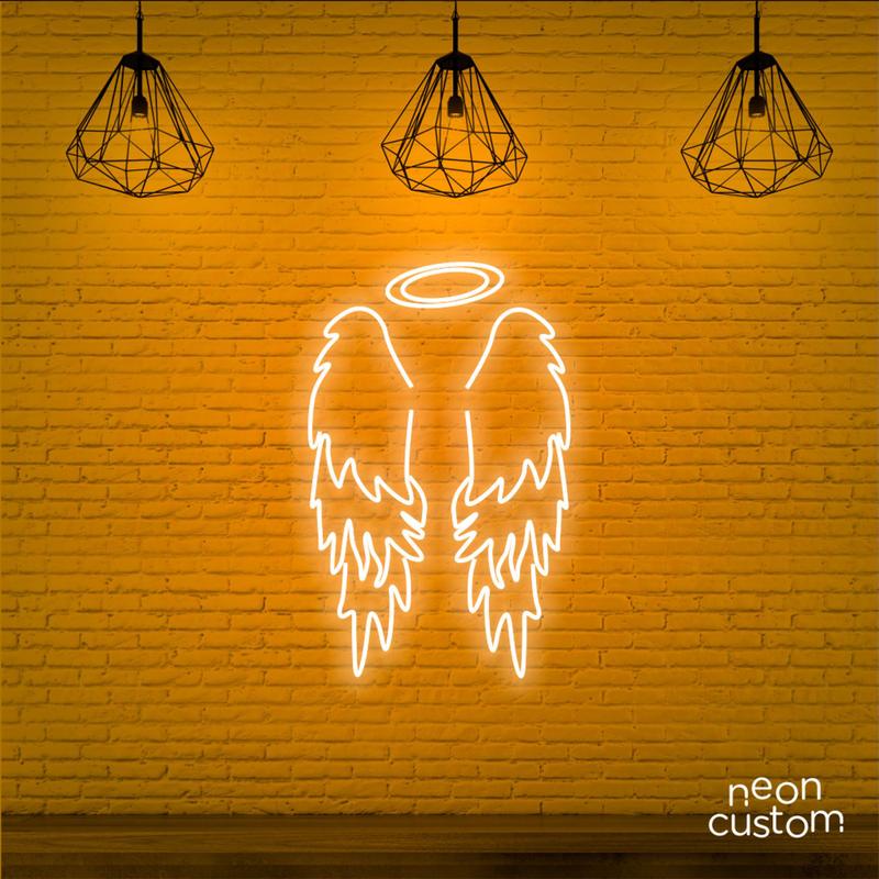 Neon Led Asas Cupido - NeonCustom - Painel de LED - Magazine Luiza