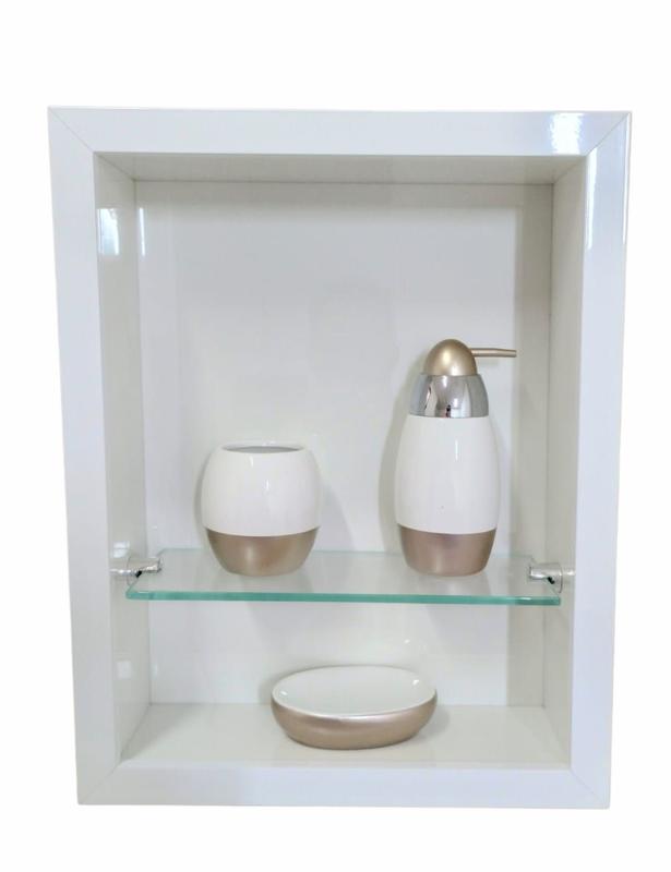 Nicho Banheiro Porcelanato 30x41x11 Borda De Alumínio. - Belo Nicho ...