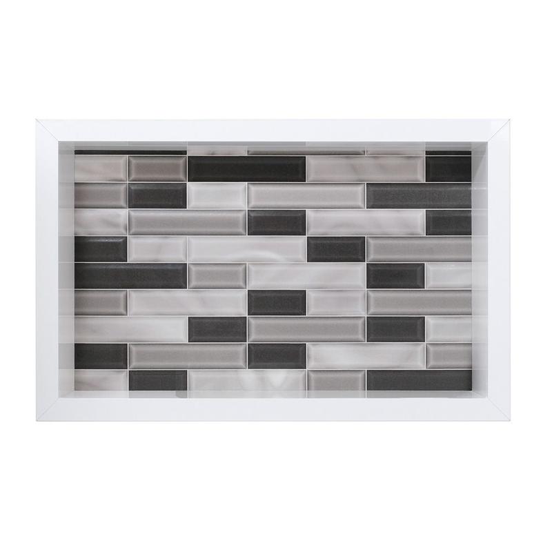 Nicho Banheiro Porcelanato box 30x50x11 Borda De Alumínio. - Belo Nicho ...