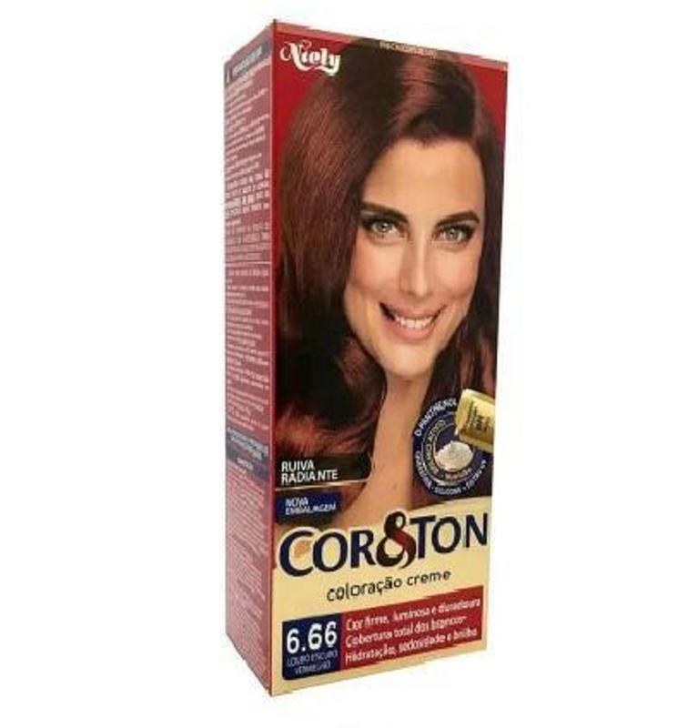 Niely Cor E Ton Coloração 6.66 Louro Escuro Vermelho - Tinta de Cabelo ...