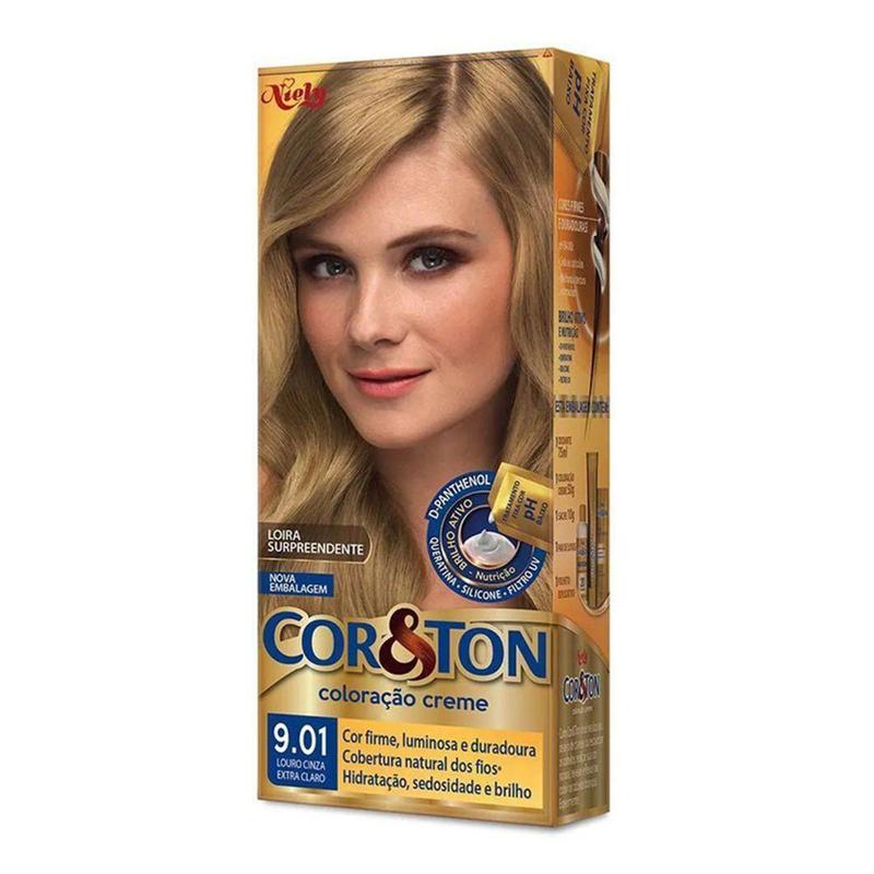 Niely Cor E Ton Coloração 9.01 Louro Cinza Extra Claro - Tinta de ...
