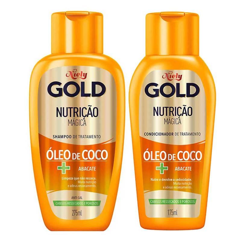 Niely Gold Nutrição Poderosa Kit - Shampoo + Condicionador - Kit ...