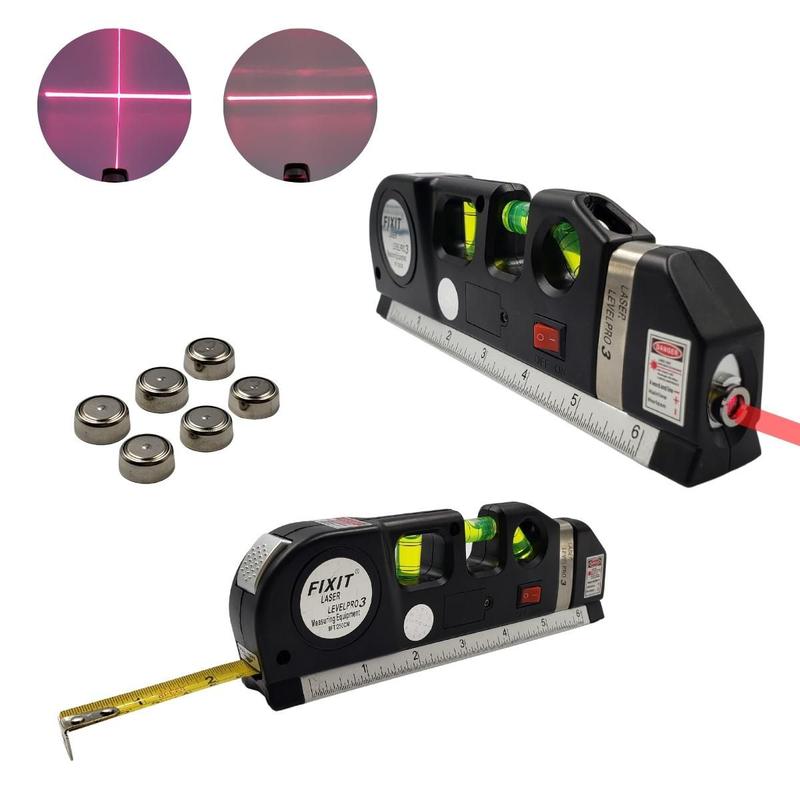 Nivel a Laiser Profissional Pro Esquadro Prumo 3 Linhas - LevelPro3 ...