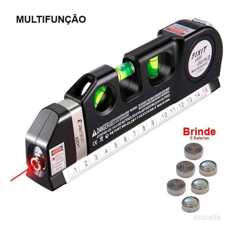 Nivel Laser Bolha Trena Prumo Régua Nivel A Laser Multi Funcional - LEVELPRO03 - Nível a Laser ...