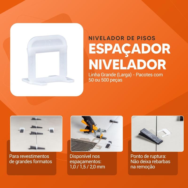 Nivelador bumax pró pct com 50 unid. 2 mm - Nível / Prumo - Magazine Luiza