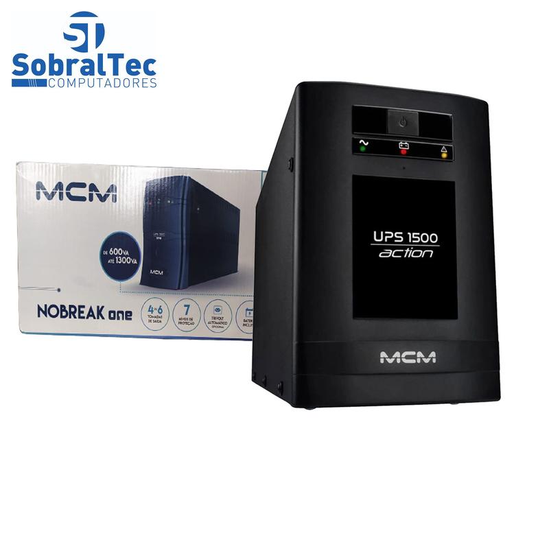 Nobreak MCM 1500VA UPS1500 ACTION 3.1, 6 Tomadas, Bivolt/115V - UPS0230 ... Nobreak MCM 1500VA UPS1500 ACTION 3.1, 6 Tomadas, Bivolt/115V - UPS0230 ...