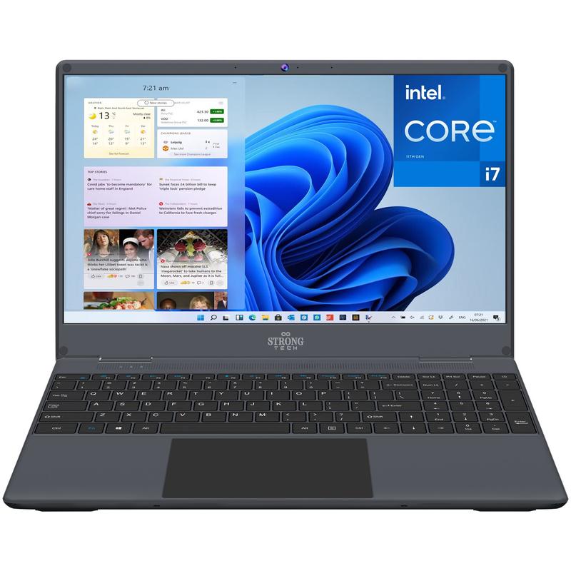 Notebook Intel Core i7-11390H 8GB SSD 256GB Tela 15,6" Windows 11 Pro - Prata Strong Tech ...