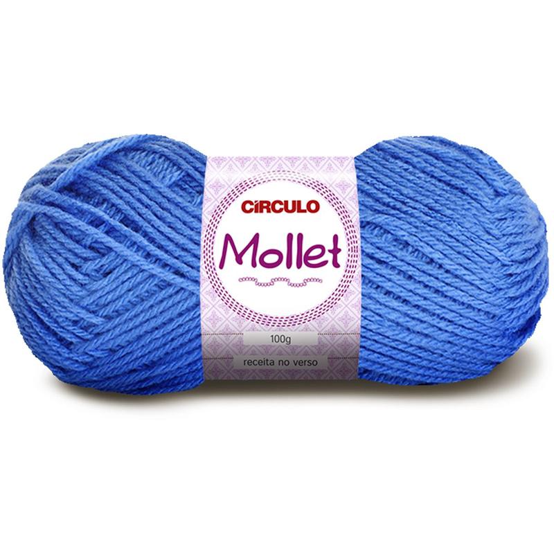 Novelo De Lã Mollet Para Crochê Tricô Com Cores Circulo 40g - Lãs ...