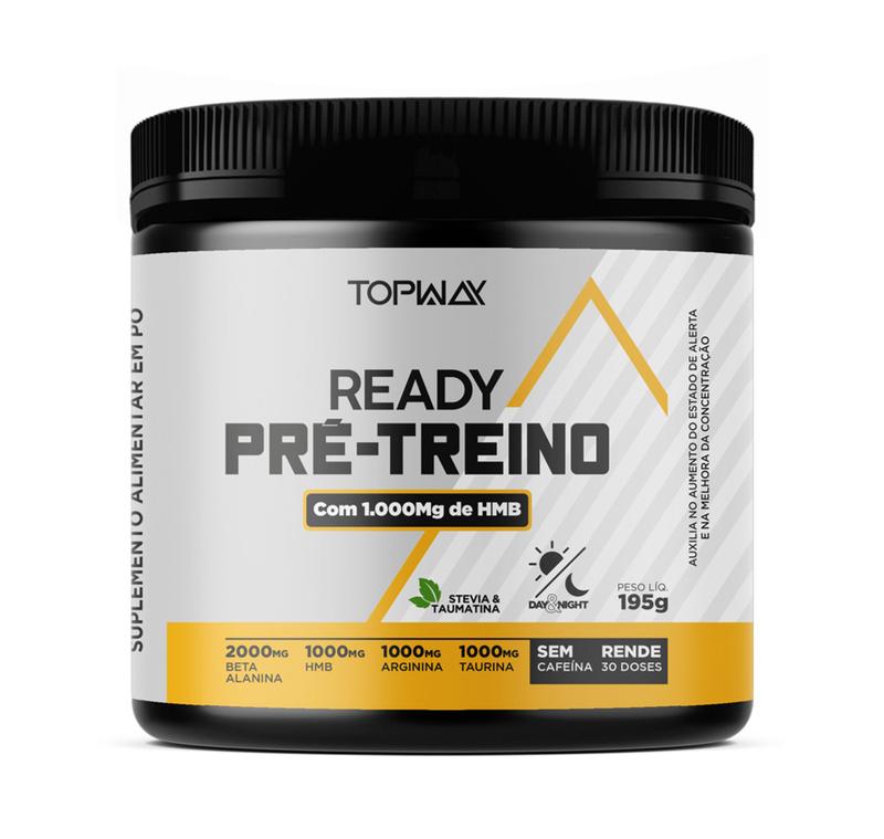 Novo ready pré-treino topway sem cafeína - 195g - Pré Treino - Magazine ...
