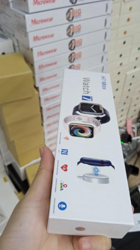 Novo Smartwatch H7 MAX Serie 7 Lançamento 2023 PRETO com Tela Infinita ...