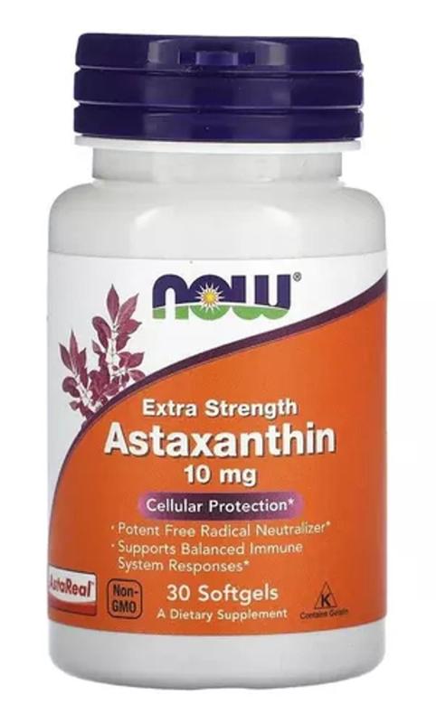 Now Foods, Astaxantina De Força Extra, 10 Mg, 30 Cápsulas ...