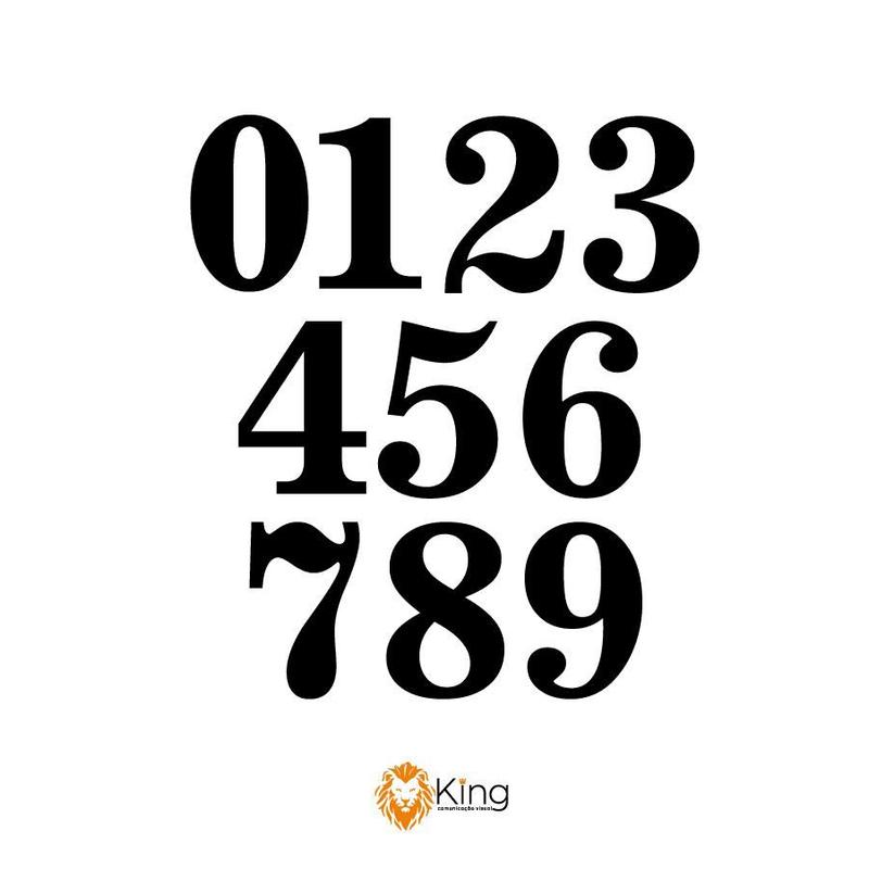 Número Residencial de ACM - 12 cm - Preto - KING - Letras e Números ...