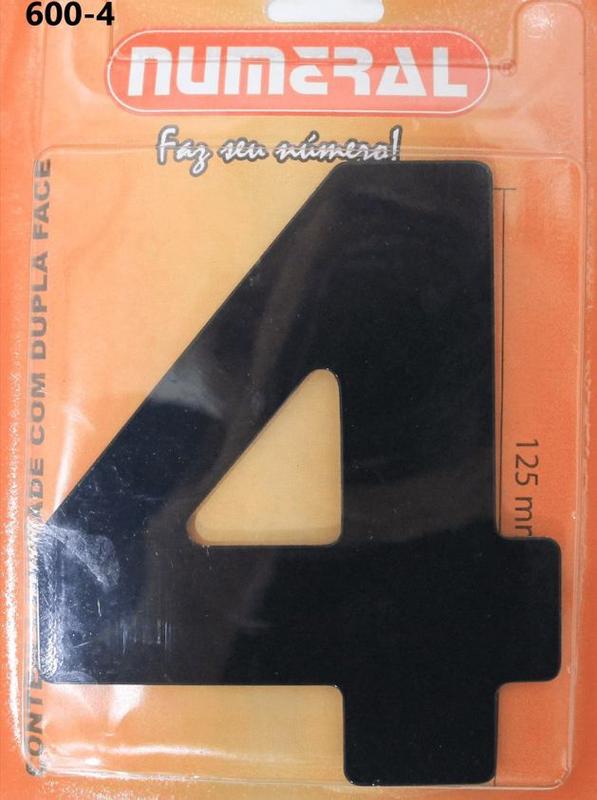 Número Residencial Numeral N.4 60mm - Letras e Números Residenciais ...