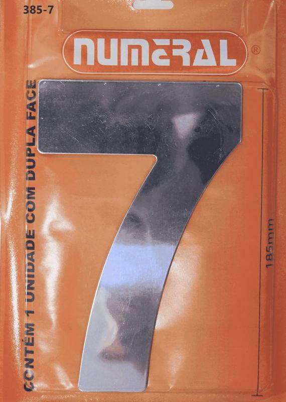 Número Residencial Numeral N.7 60mm - Letras e Números Residenciais ...