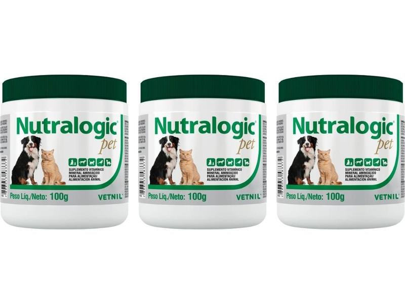 Nutralogic Pó 100g - Vetnil - 3 Unidades - Vitaminas e Suplementos para ...
