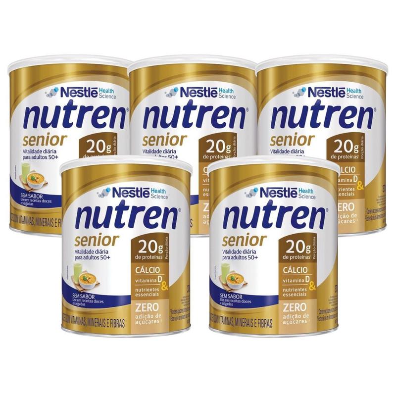 Nutren Senior 370g S/ Sabor Nestle C/5 UNIDADES - Complemento Alimentar ...