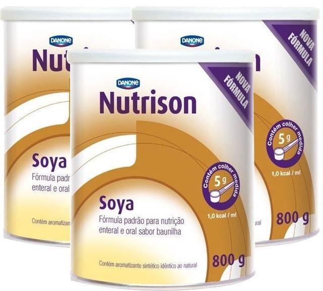 Nutrison soya 800 g (kit c/03 unds) - danone enteral - Complemento ...