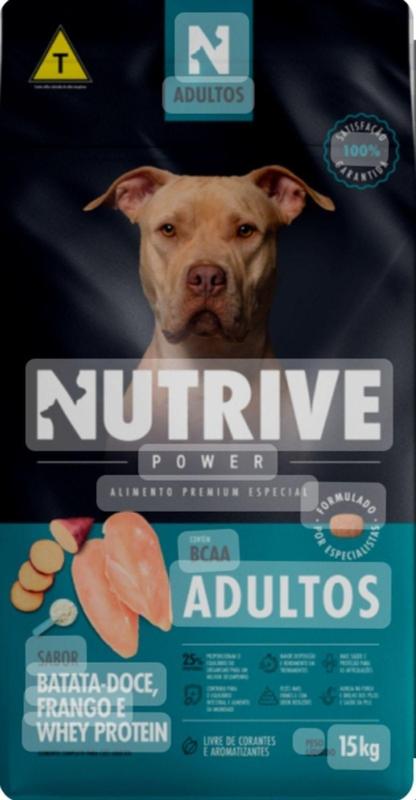 Nutrive Power cães adultos sabor batata-doce, frango e whey protein ...