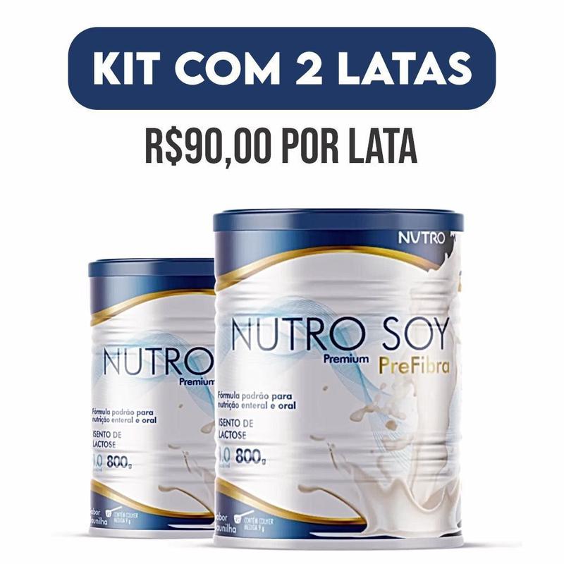 Nutro Soy PreFibra Baunilha 800g - Kit com 2 latas - Complemento Alimentar Adulto - Magazine Luiza