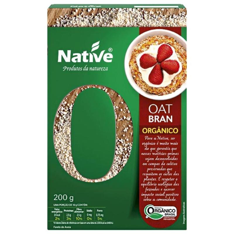 Oat bran (farelo de aveia) orgânico native 200g - Aveia - Magazine Luiza
