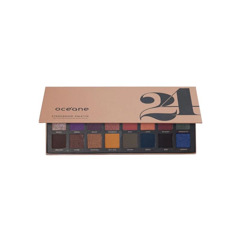 Oceane Paleta de Sombras 24 Cores - 24 Eyeshadow Palette 28g - Paleta ...